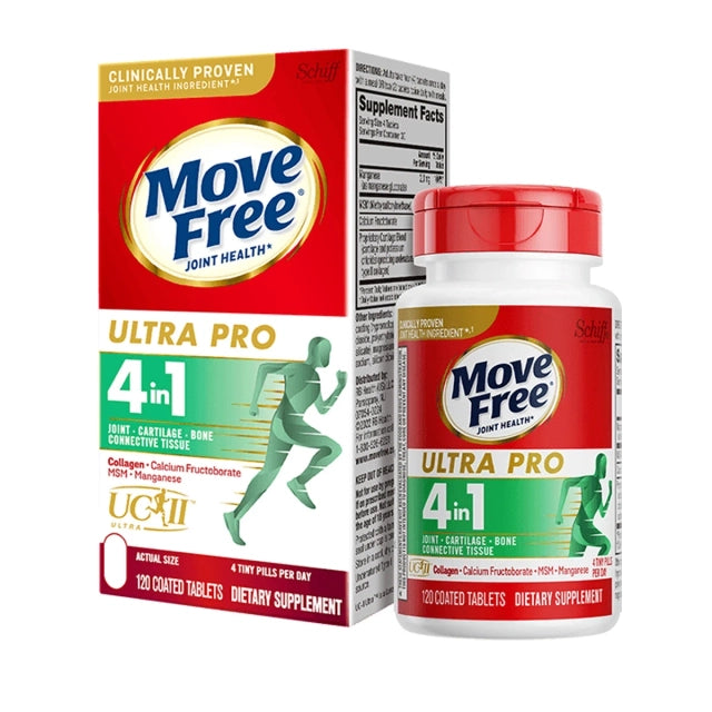 💥現金價 💥MOVE FREE 益節 - Ultra Pro 加強型四合一 II型膠原蛋白維骨力120粒迷你丸（錳+MSM+鈣+ II型膠原 ...