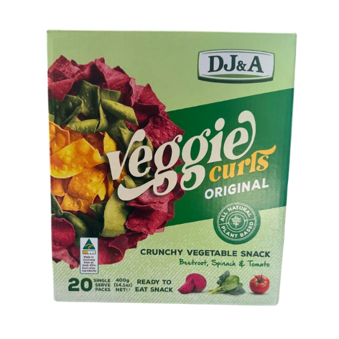 澳洲 DJ&A Veggie Curls 雜錦蔬菜脆脆捲 400g - 現貨售完後4月底左右到貨 – 澳紐記