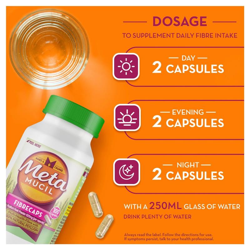 💥現金價💥Metamucil Daily Fibre Supplement Fibre Caps 300 Capsules 每日纖維補充劑纖 ...